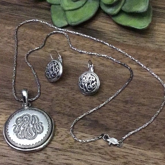 Jewelry | Vintage Silvertone Chain Scroll Design Set | Poshmark